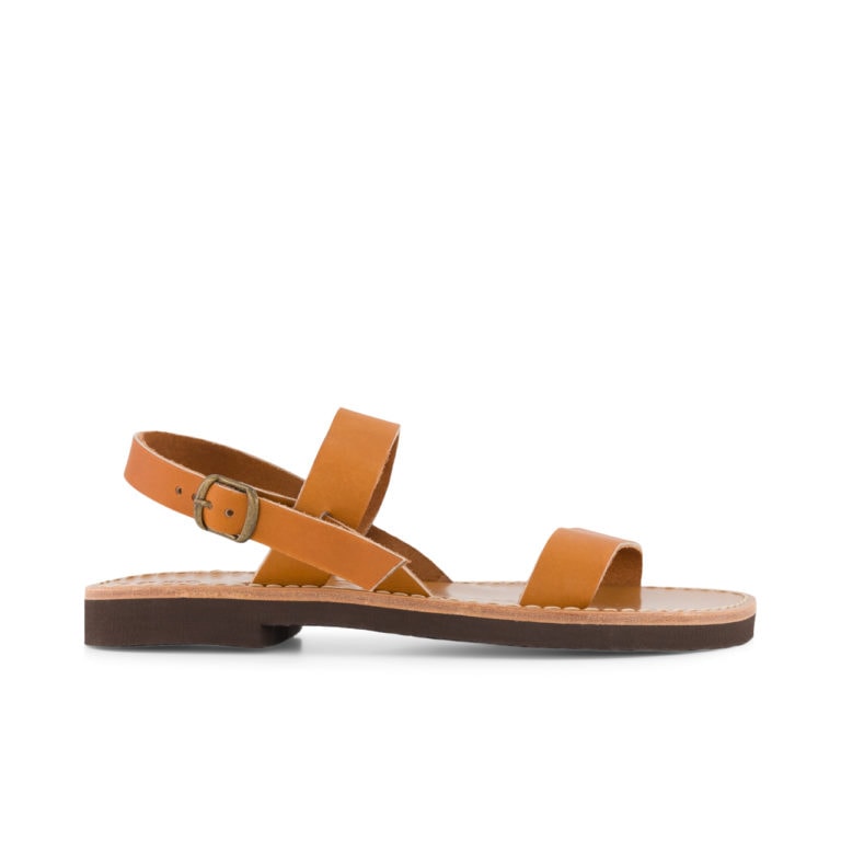 Sandales monastiques en cuir - femme - marron naturel | Jérusalem