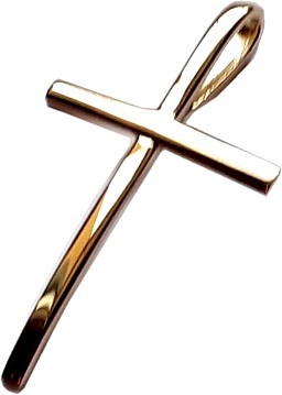 Croix pendentif plaqué or - archive